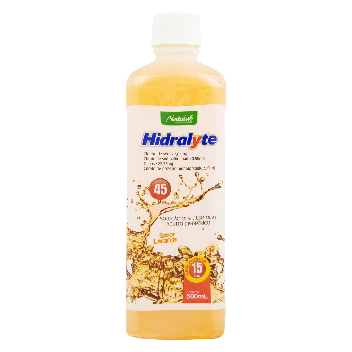 Hidralyte Sabor Laranja Natulab Frasco Com 500Ml 41917 - Hidralyte ...