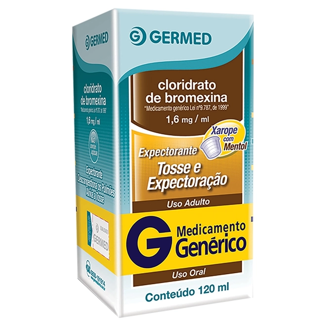 Cloridrato De Bromexina Xarope Adulto Germed Caixa Com 120Ml 17780 ...