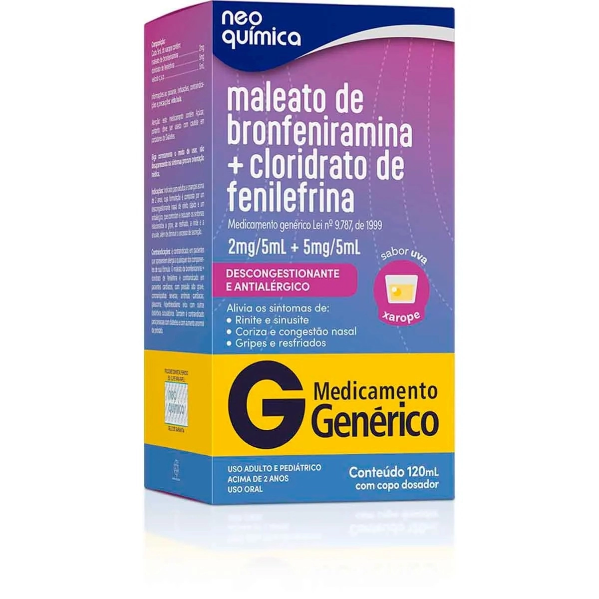 Xarope Antialérgico Bronfeniramina + Fenilefrina 120ml 166280 - Xarope ...
